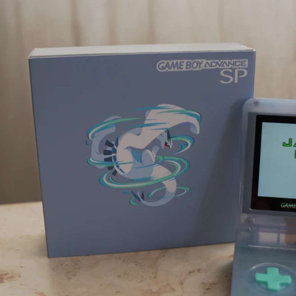 NEW LUGIA Themed GBA SP IPS Screen Mod w/Box! - RedProClub