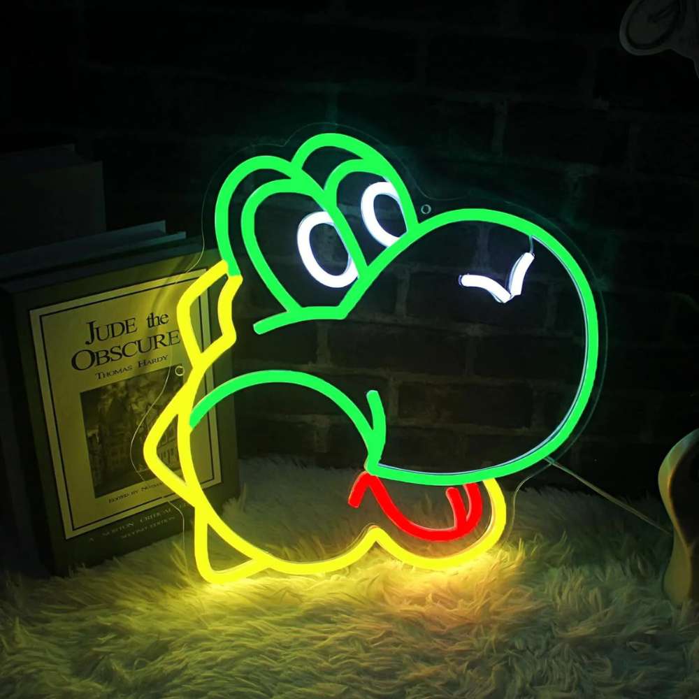 🐢 Retro Yoshi Neon Light – Vibrant LED Sign for Game Room Decor 💡