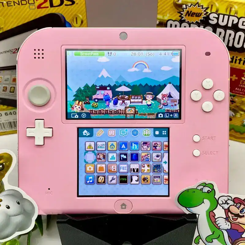 Modded Pink Nintendo 2DS – Cleaned & Ready