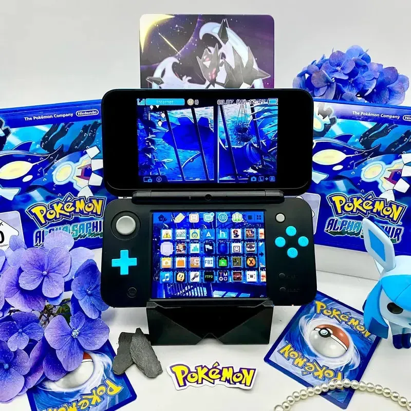 New Nintendo 2DS XL – Black/Blue | Modded & Ready to Play - RedProClub