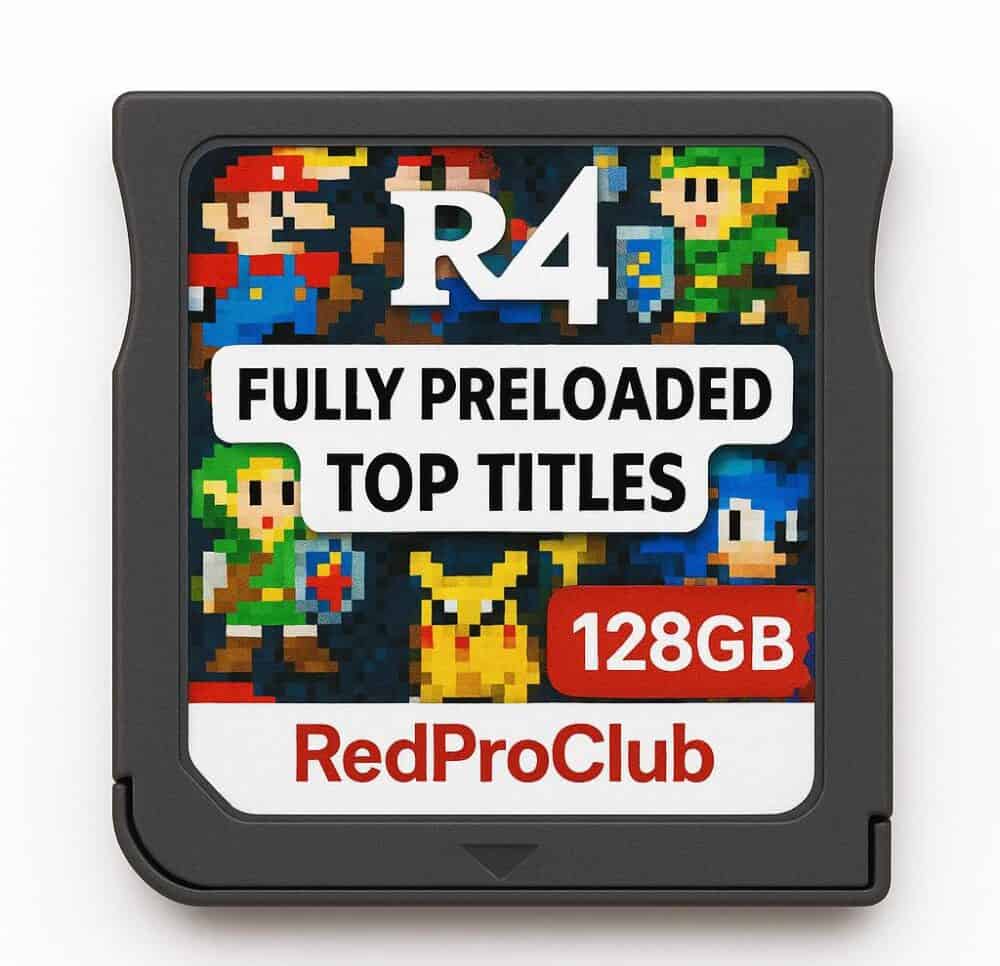 128GB Nintendo DS/3DS R4 Cartridge – Preloaded Game Collection
